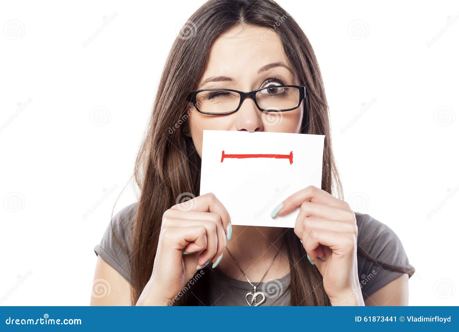 Straight smile stock image. Image of closeup, female - 61873441
