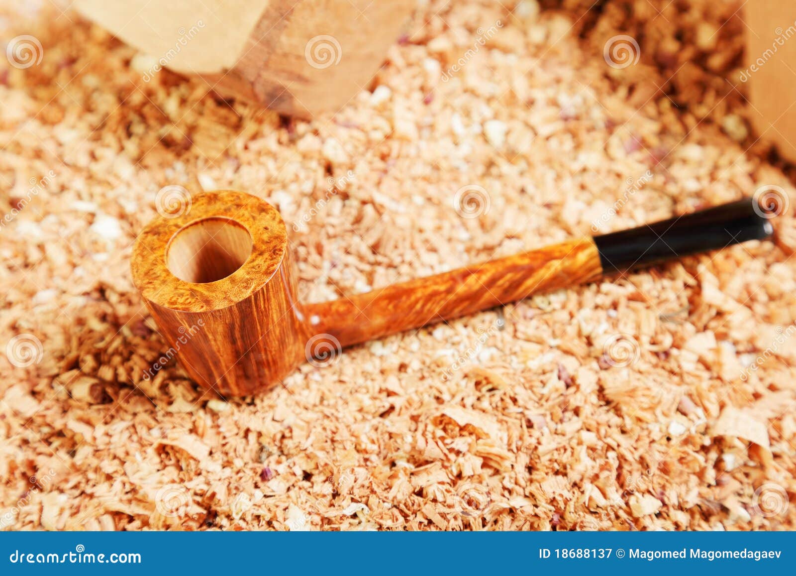 Straight smoking pipe stock image. Image of closeup, selective - 18688137