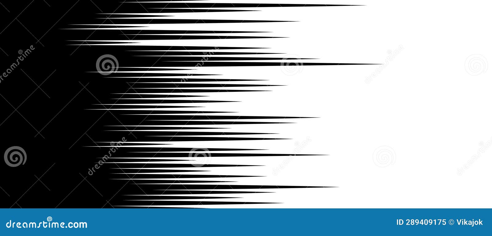 Straight Speed Lines Repeating Pattern. Black and White Horizontal ...