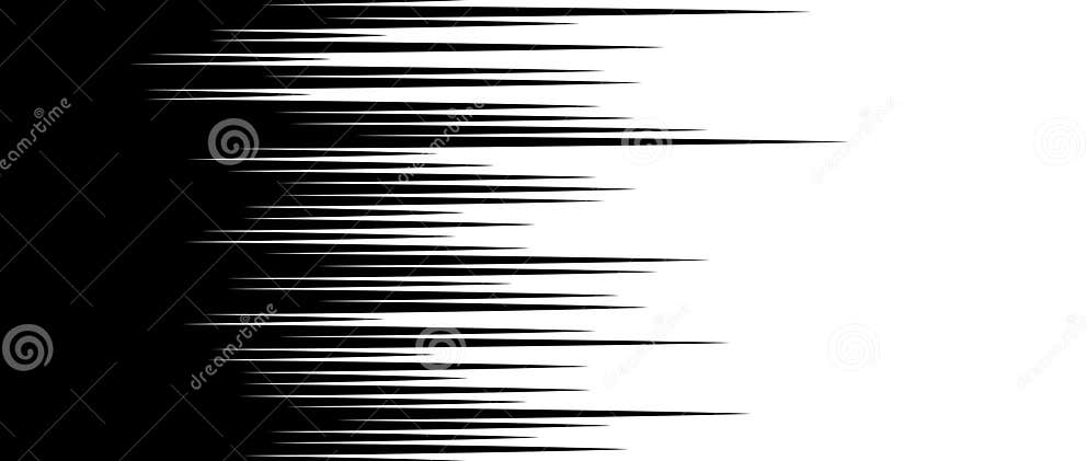 Straight Speed Lines Repeating Pattern. Black and White Horizontal ...
