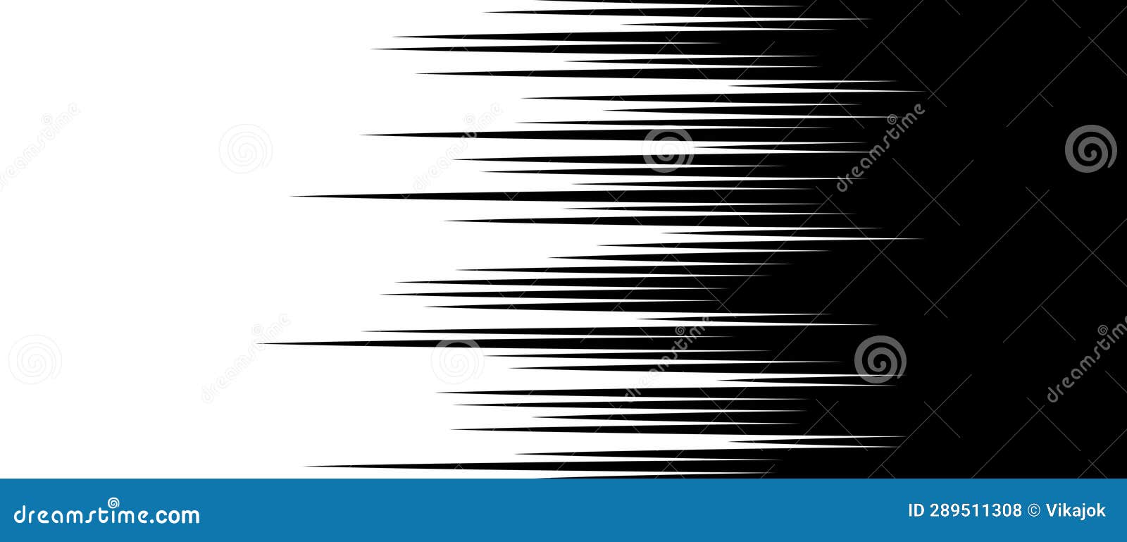 Straight Speed Lines Repeating Pattern. Black and White Horizontal ...