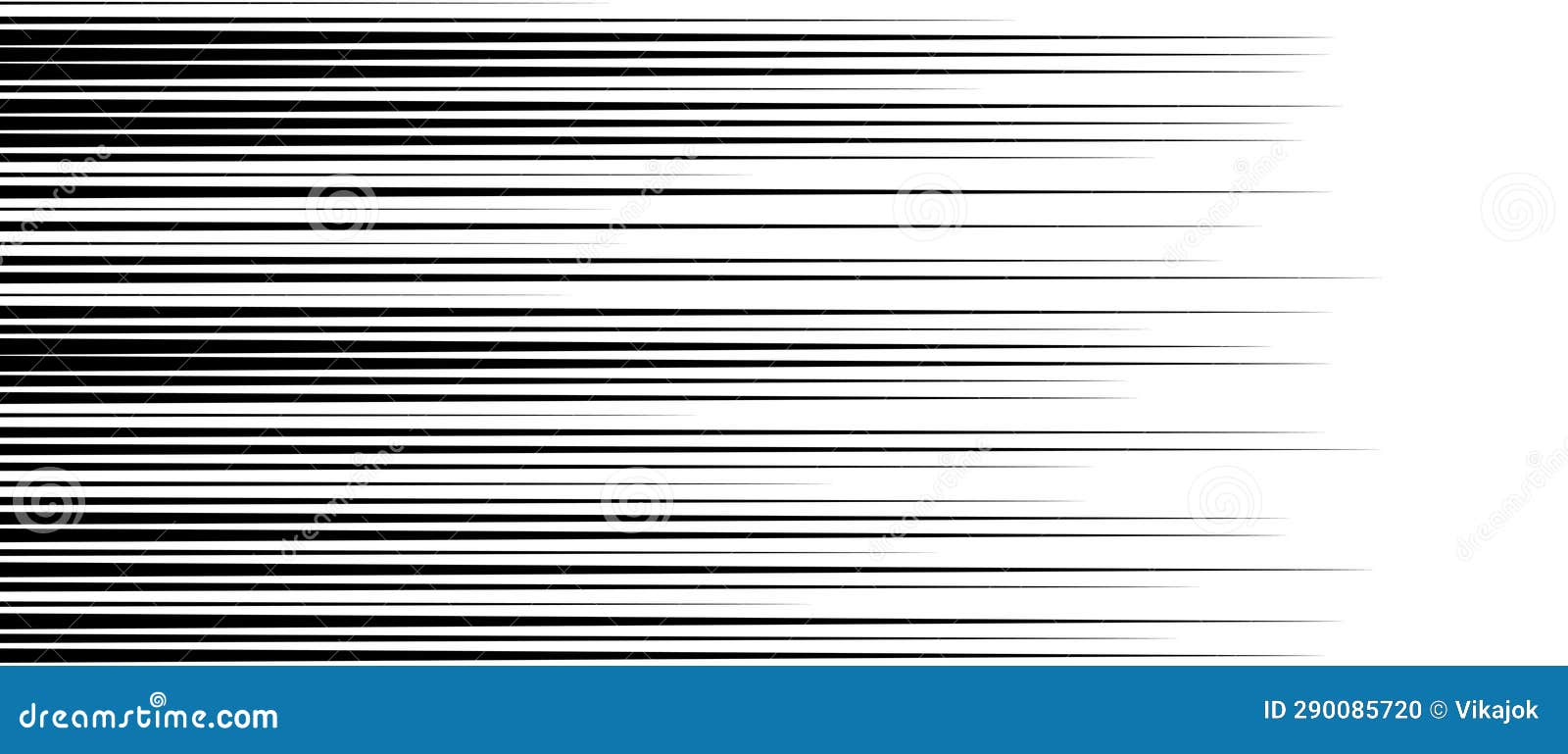 Straight Speed Lines Repeating Pattern. Black and White Horizontal ...