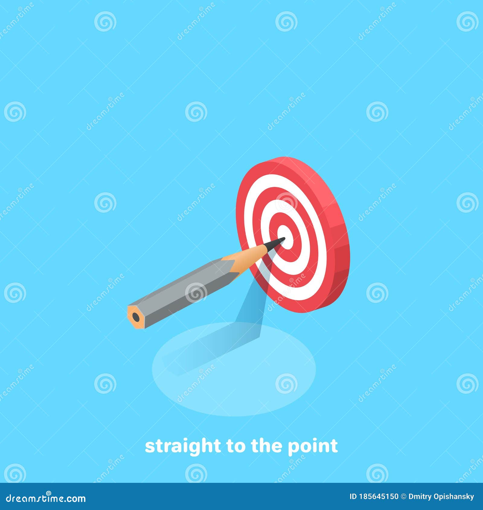 Straight to the point stock vector. Illustration of hand - 185645150