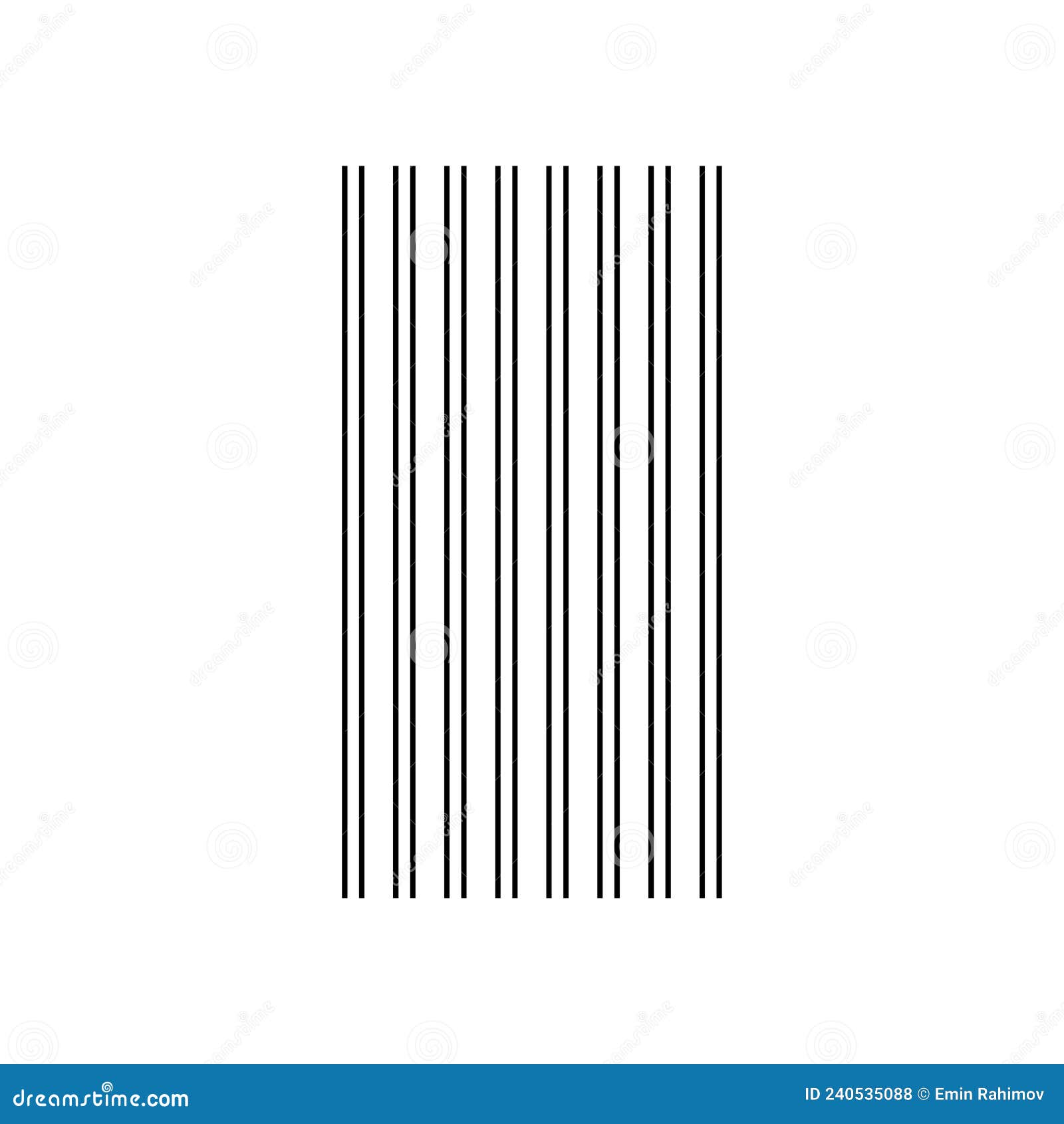 Straight Vertical Lines Sign. Thin Lines Eps Ten Stock Vector ...