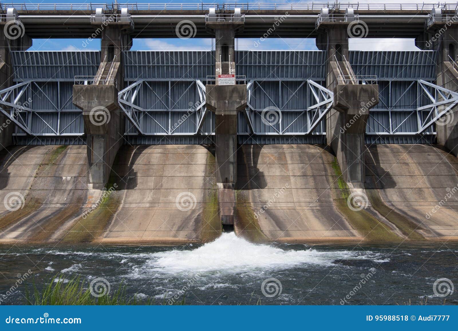 A Straight on View of a Dam Site Stock Photo - Image of conceptual ...