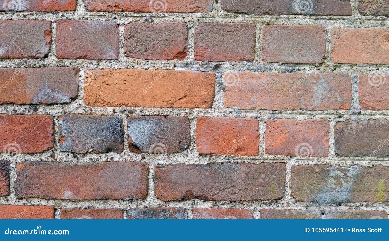Straight Brick Wall Up Close Stock Image - Image of rock, aged: 105595441