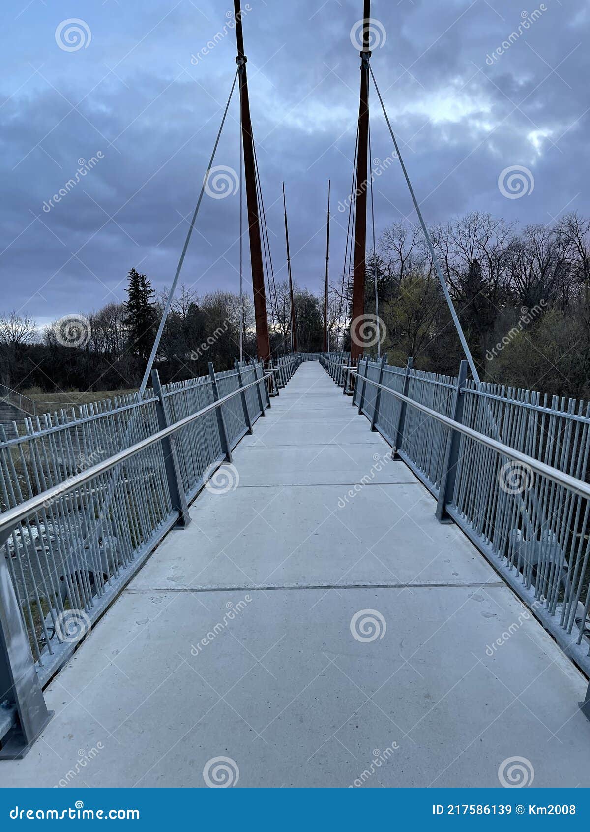 Straight Walking Bridge Path Stock Image - Image of sides, outdoor ...
