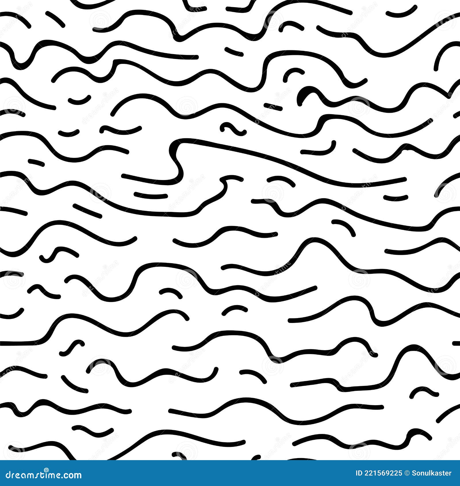 Wavy Lines on Abstract Print Seamless Pattern Stock Vector ...