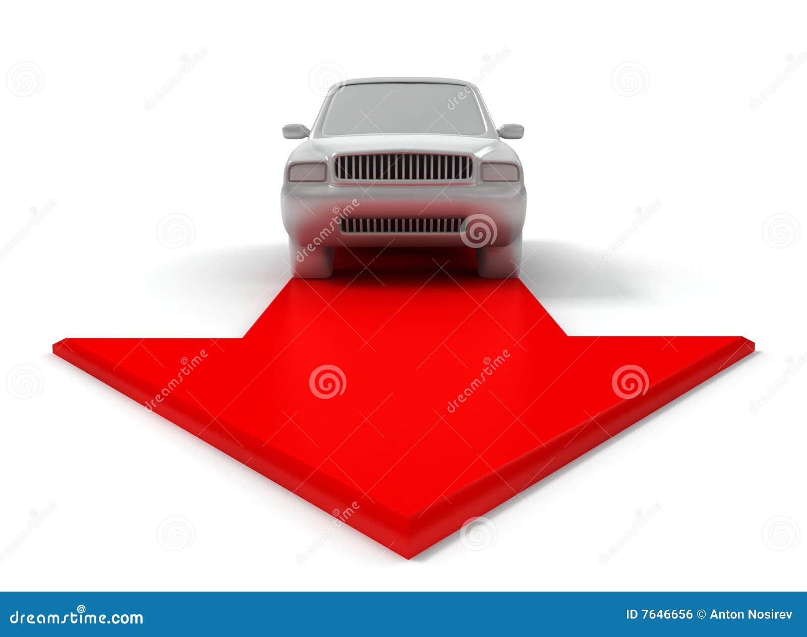 Straight way car stock illustration. Illustration of chauffeur - 7646656