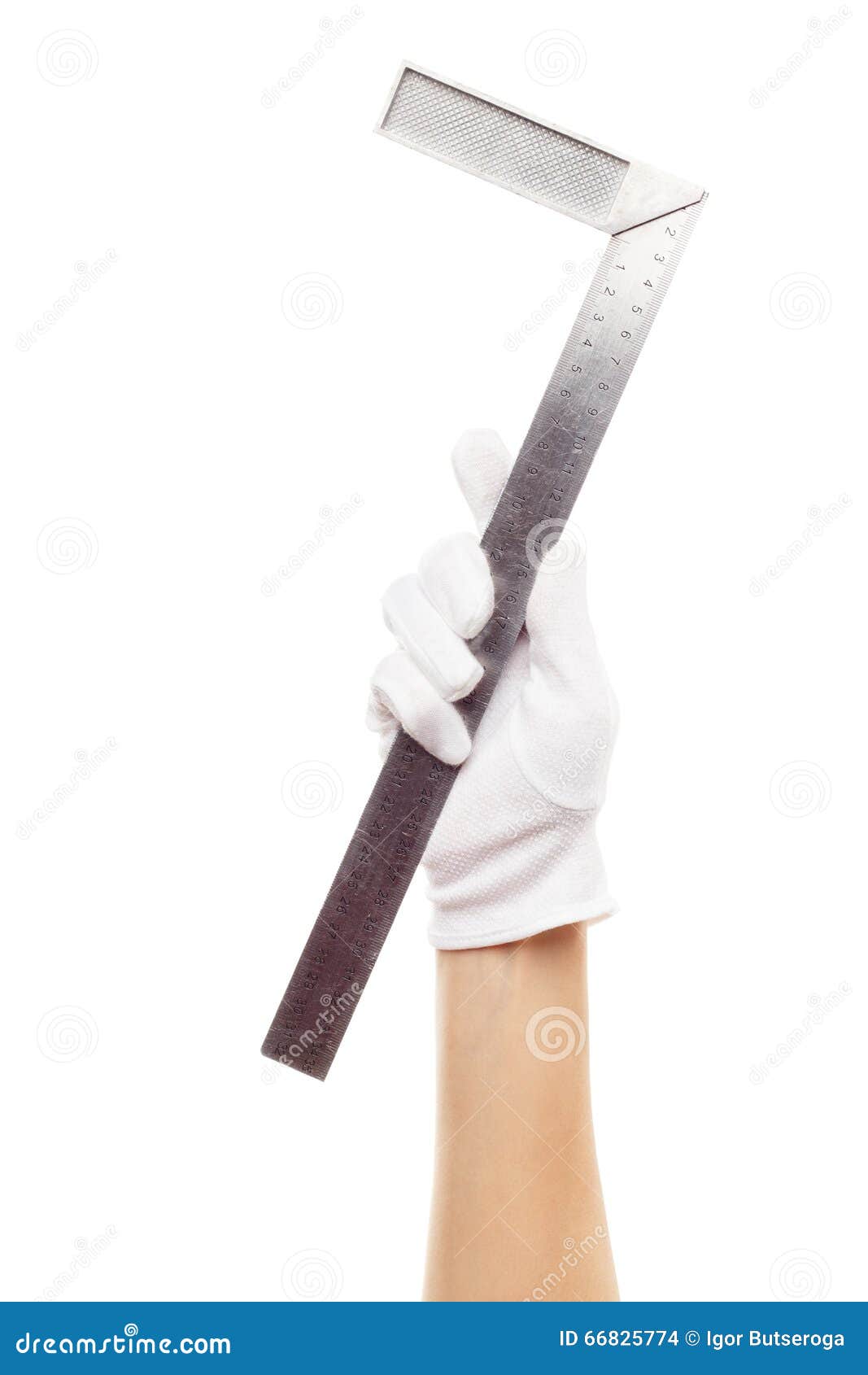A Straightedge in the Hand, Isolated Stock Photo - Image of household ...