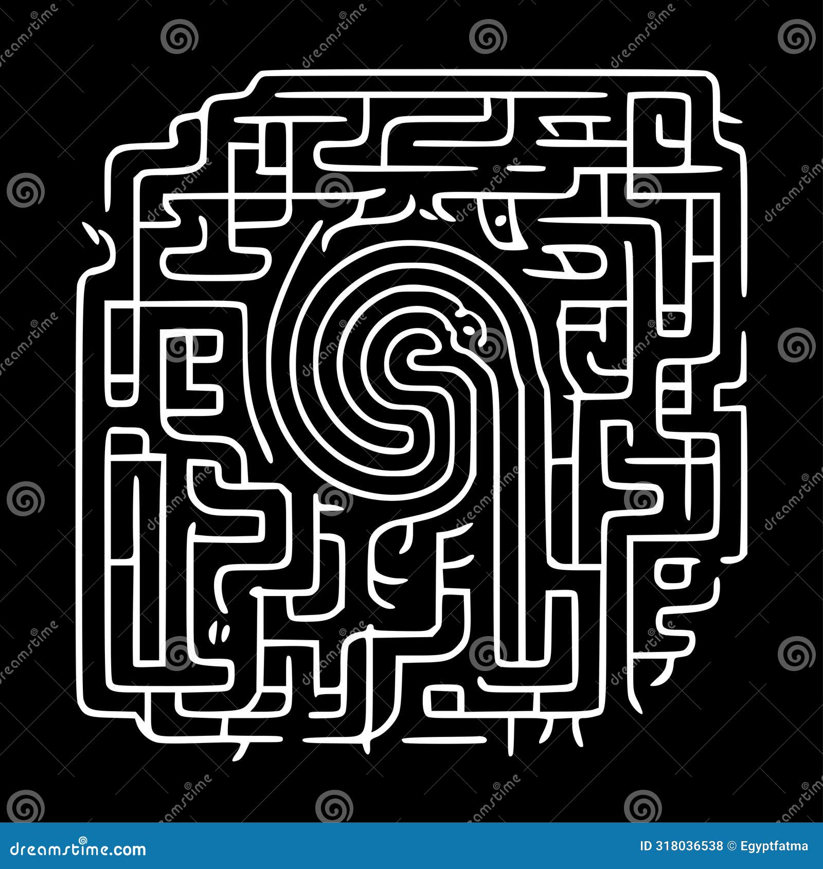 Mazes - Minimalist And Simple Silhouette - Vector Illustration ...