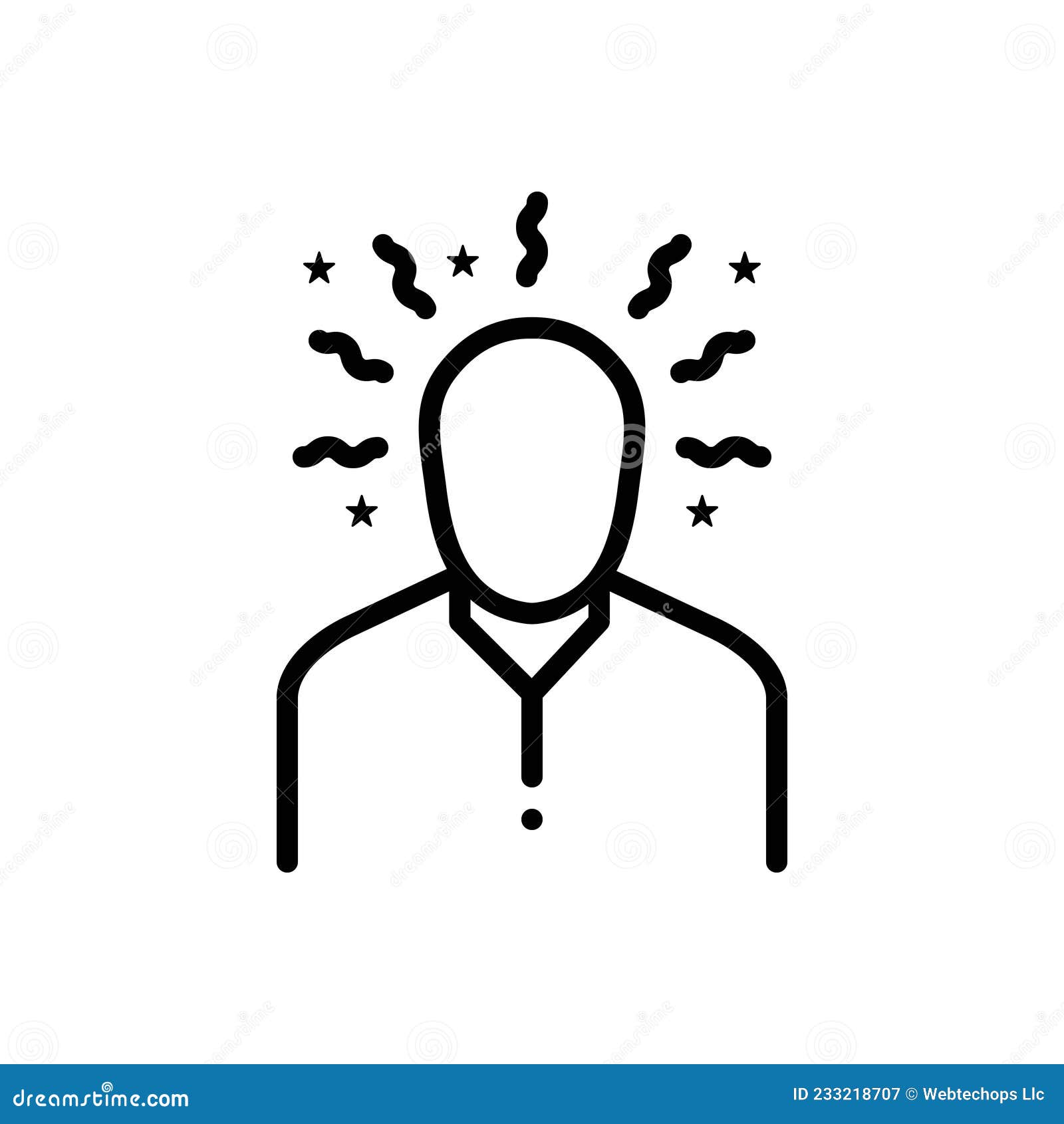 Black Line Icon for Strain, Stress and Tension Stock Vector ...