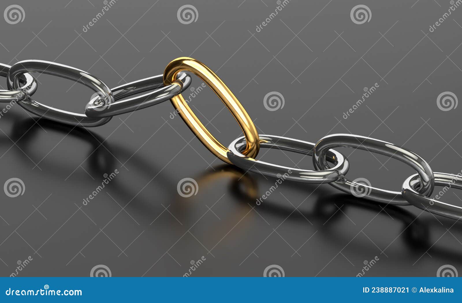 Strained Chain from Metal. Connection Concept Stock Illustration ...