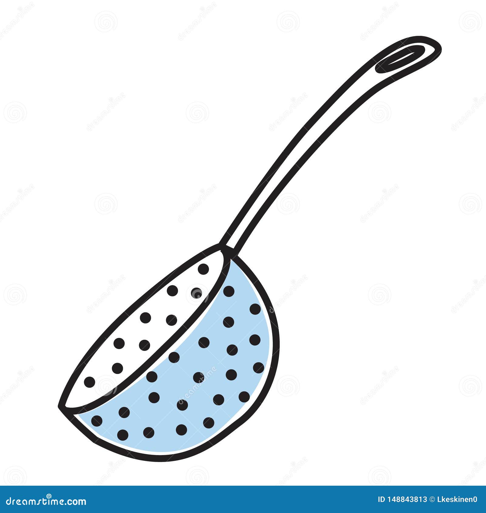 Strainer Flat Illustration on White Stock Vector - Illustration of tool ...