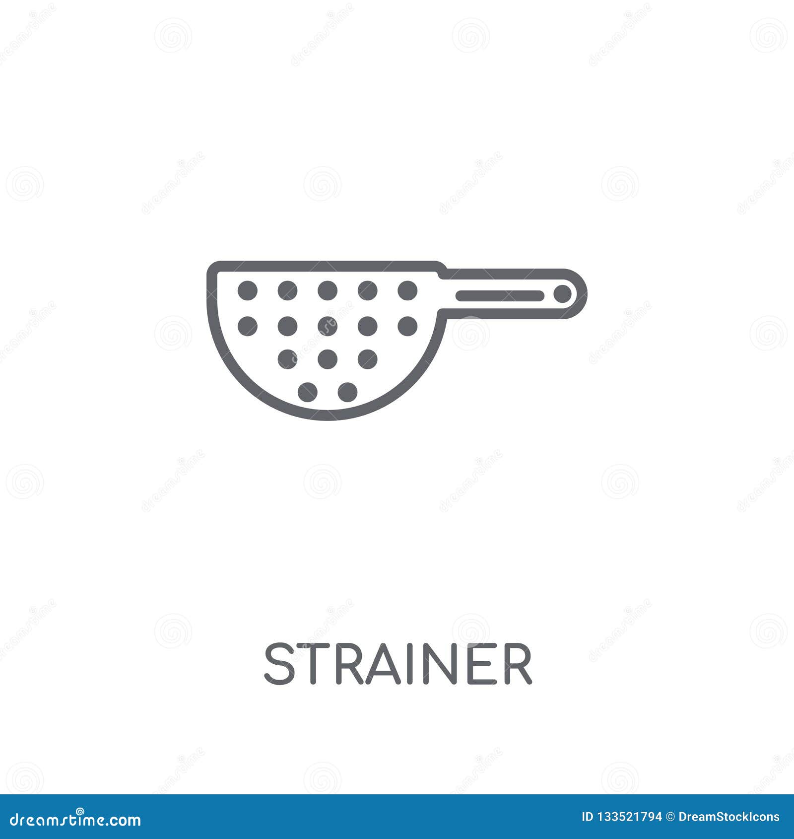 Strainer Linear Icon. Modern Outline Strainer Logo Concept on Wh Stock ...