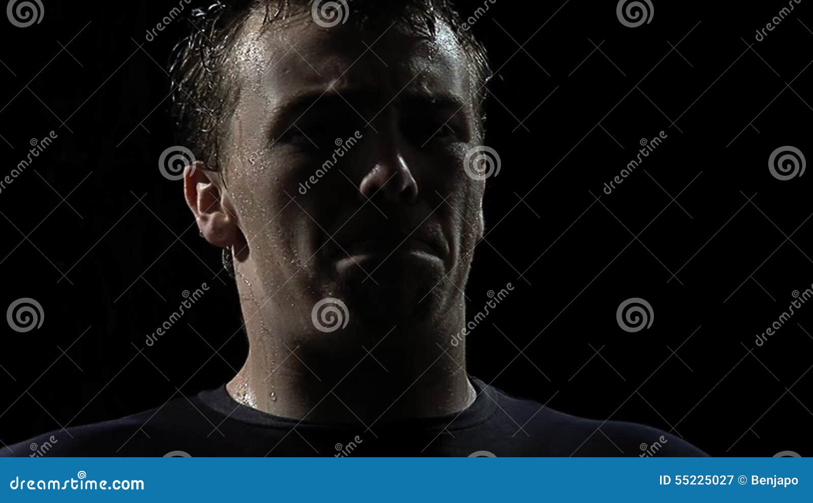 Straining Face. Sweating. Closeup. Stock Video - Video of determination ...