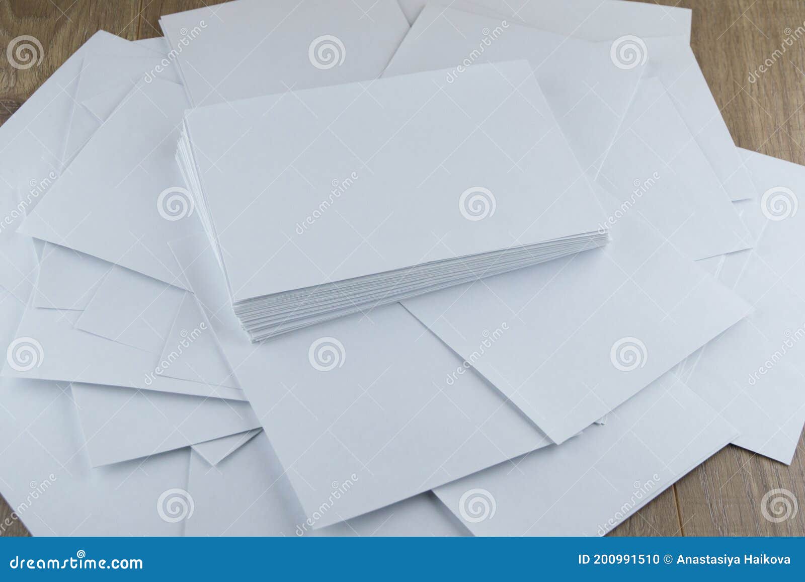 Straining at Work: a Huge Disorderly Pile of Empty Envelopes with ...