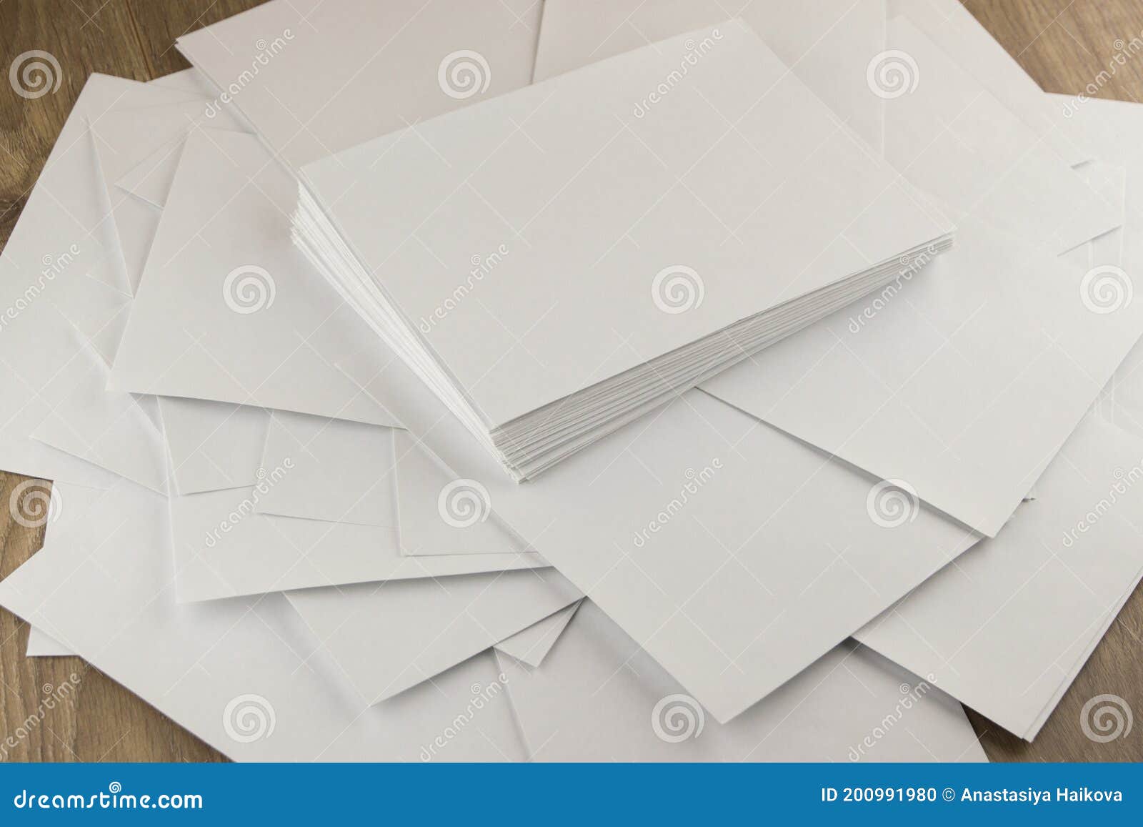 Straining at Work: a Huge Disorderly Pile of Empty Envelopes with a ...