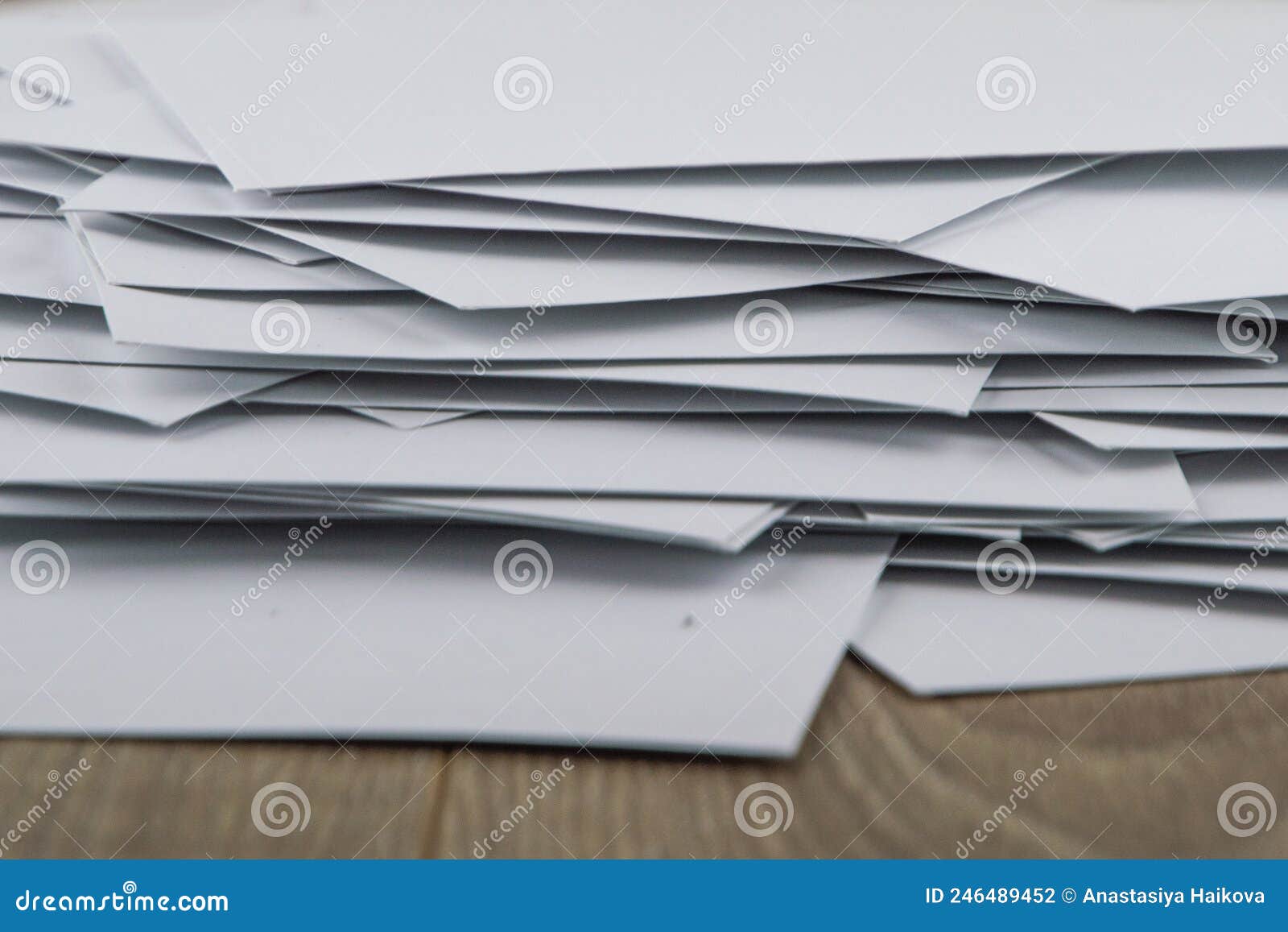 Straining At Work: A Huge Disorderly Pile Of Empty Envelopes With A ...