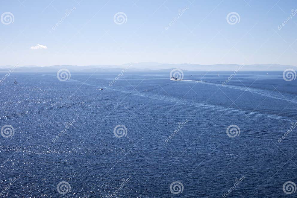 Strait of Bonifacio. stock image. Image of summer, aerial - 37680295