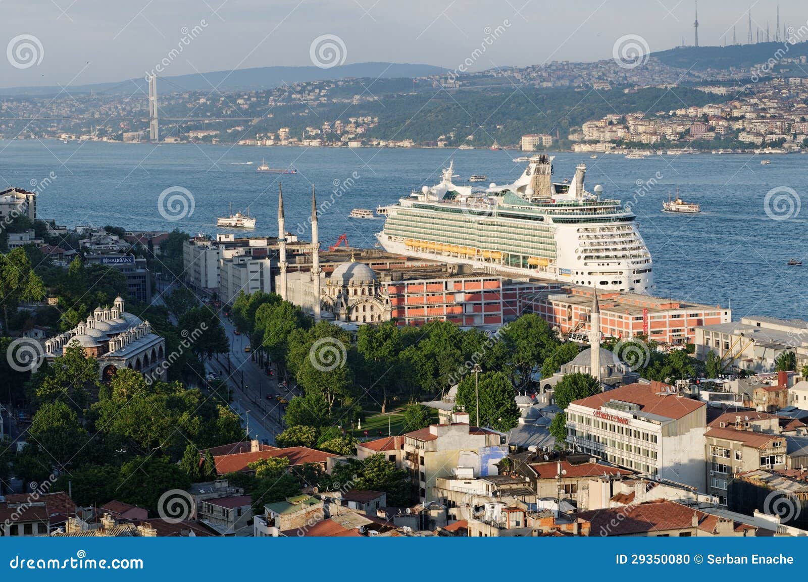 Strait of Bosphorus stock photo. Image of ships, houses - 29350080