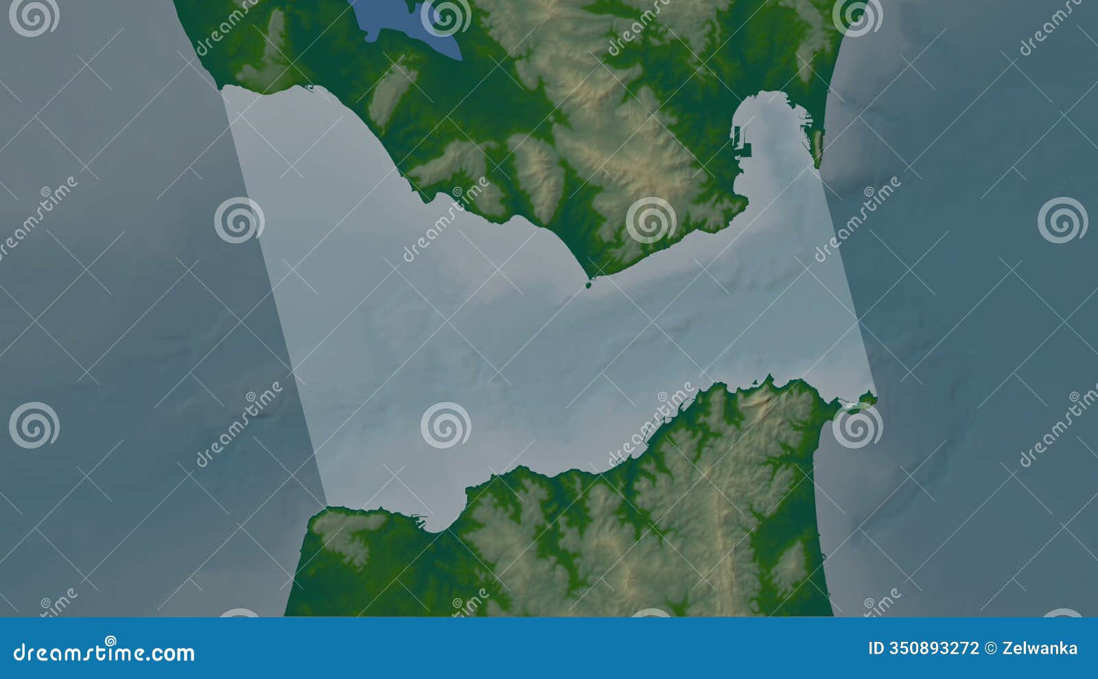 Strait Of Gibraltar Highlighted. Steel Blue Map Royalty-Free Stock ...