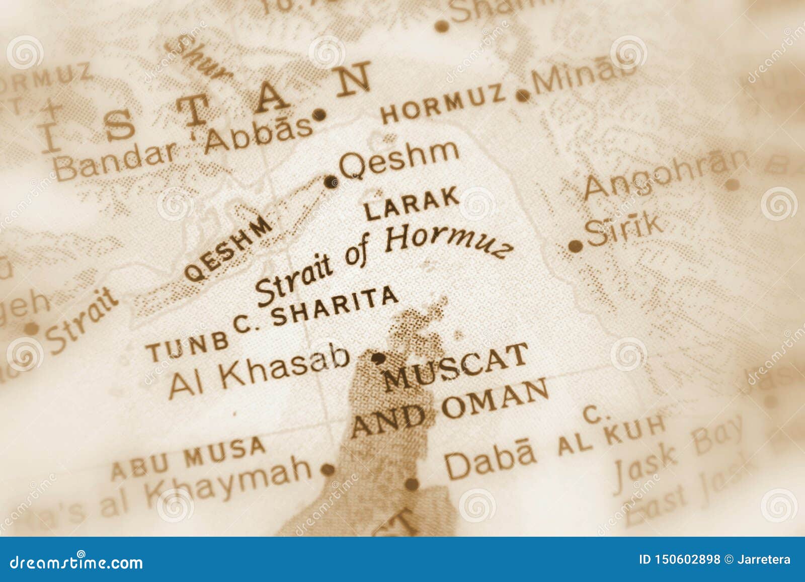 The Strait of Hormuz stock photo. Image of cartography - 150602898