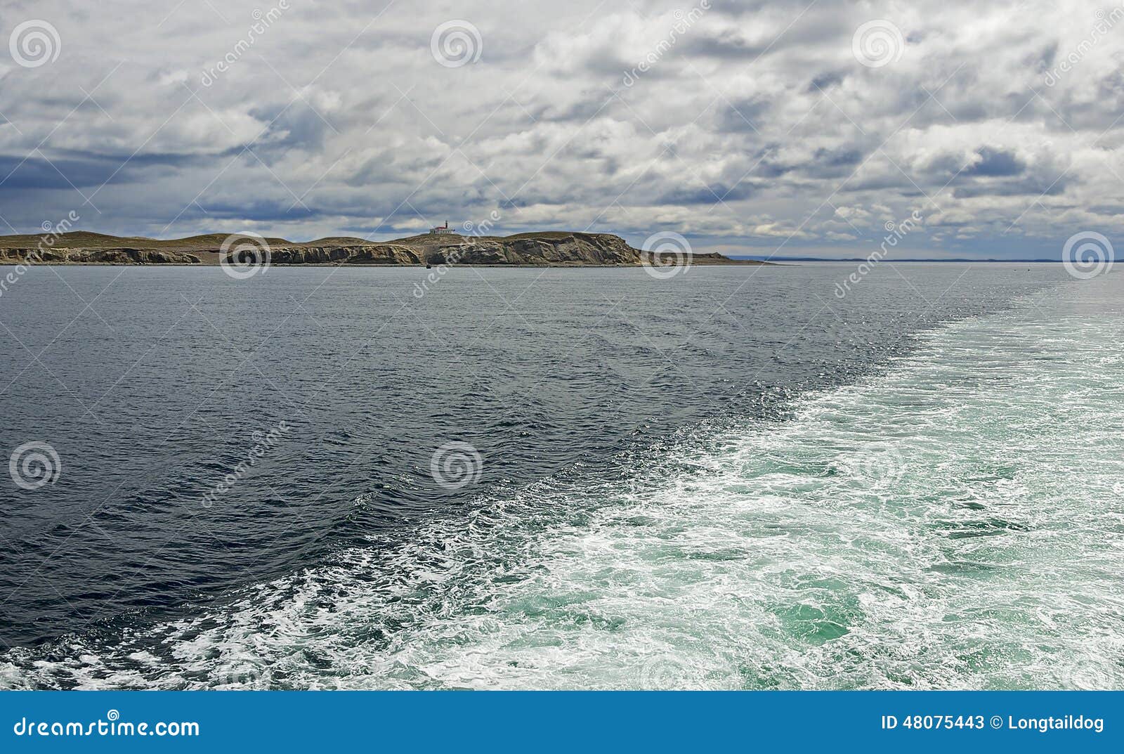Strait of Magellan and Magdalena Island Stock Image - Image of ...