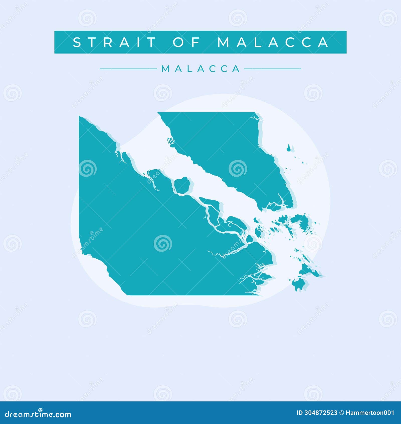 Vector Illustration Vector of Strait of Malacca Map Asia Stock Vector ...