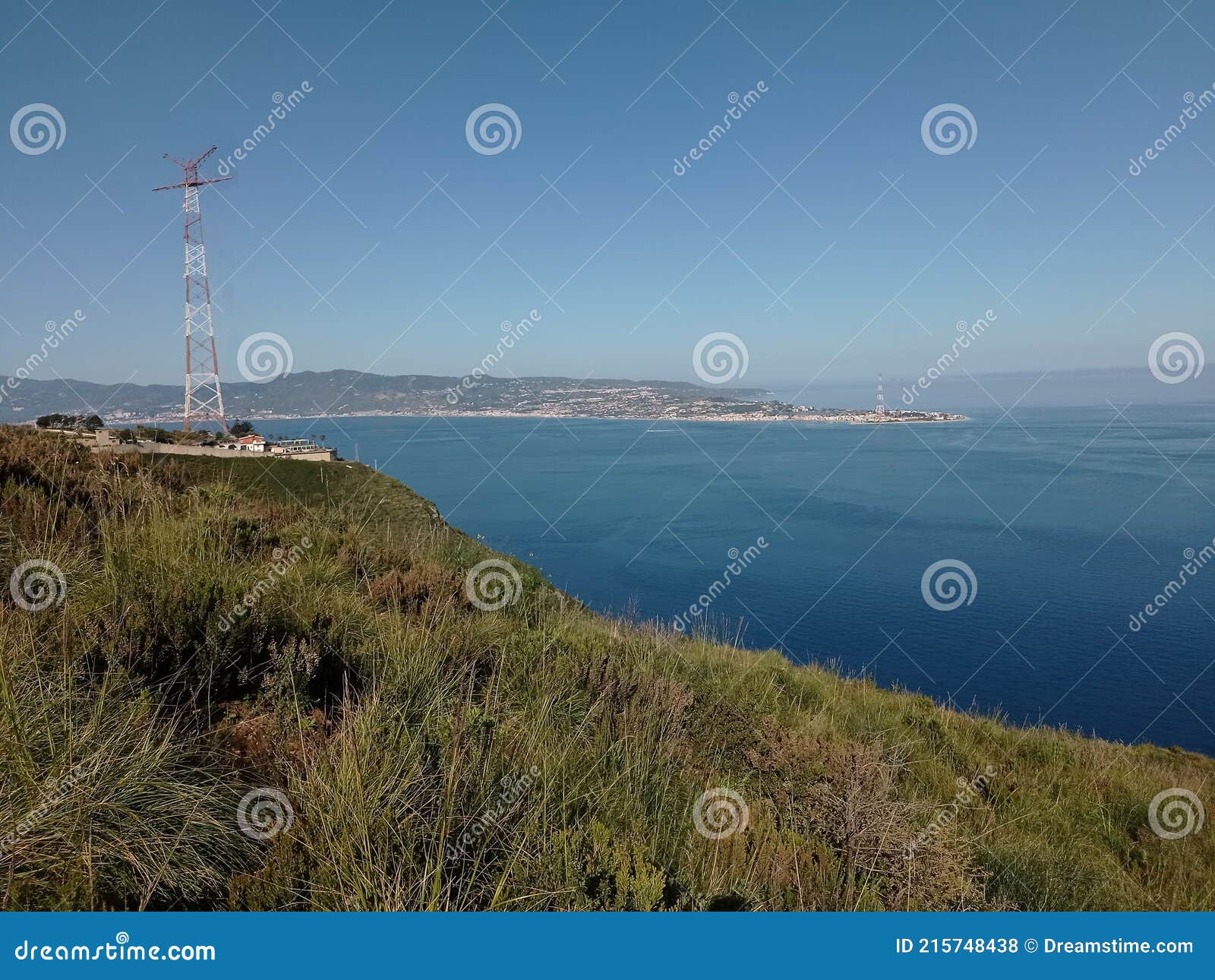 Strait of Messina stock photo. Image of trekking, strait - 215748438