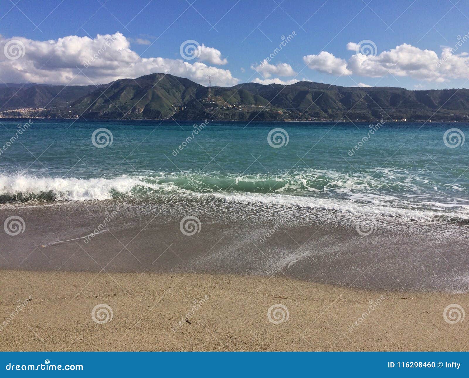 The Strait of Messina stock photo. Image of sicily, aquamarine - 116298460