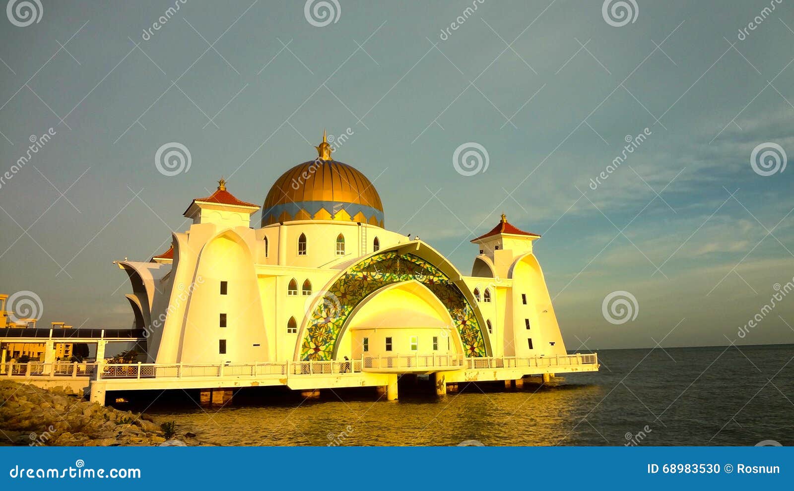 Strait Mosque, Malacca Malaysia. Editorial Image - Image of malacca ...