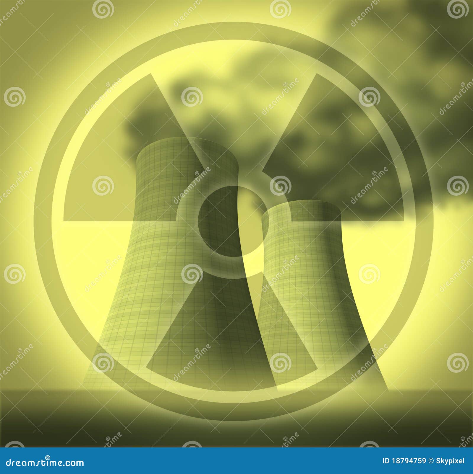 Straling En Radioactief Symbool Stock Illustratie - Illustration of ...