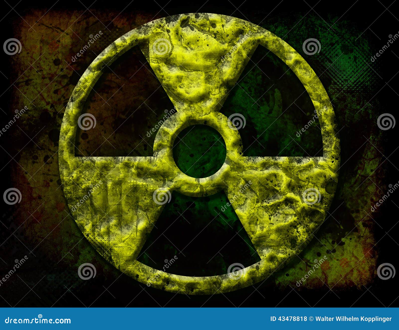 Straling, symbool, kern stock illustratie. Illustration of metaal ...