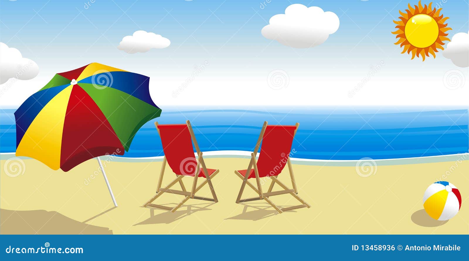 Strand vektor abbildung. Illustration von bild, abbildung - 13458936