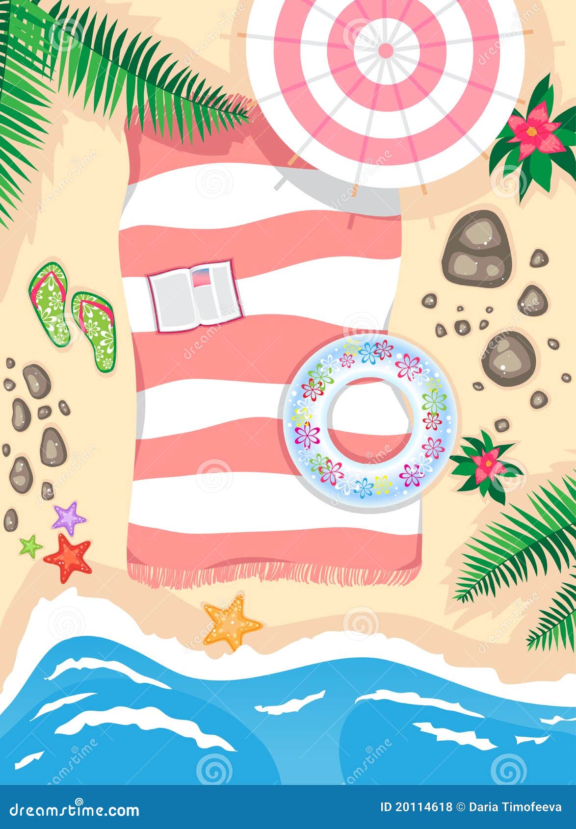 Strand vektor illustrationer. Illustration av ferier - 20114618