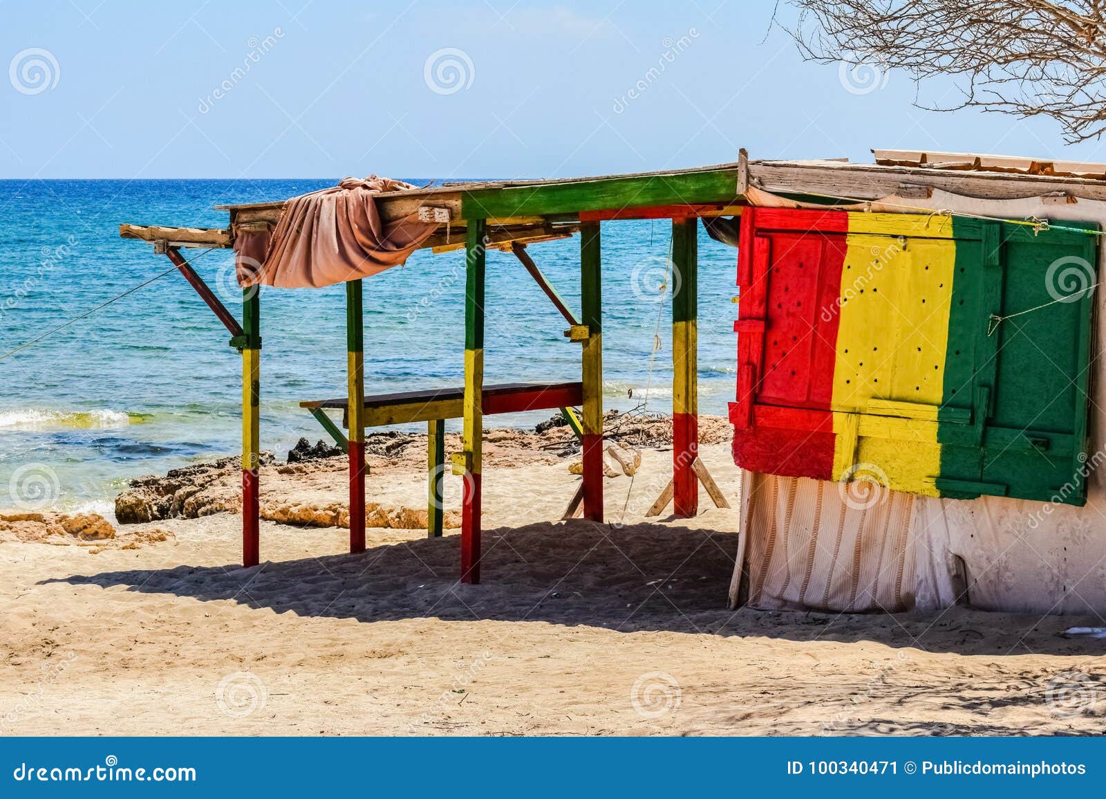 Strand Guling, Hav, Semester Bild. Bild: 100340471