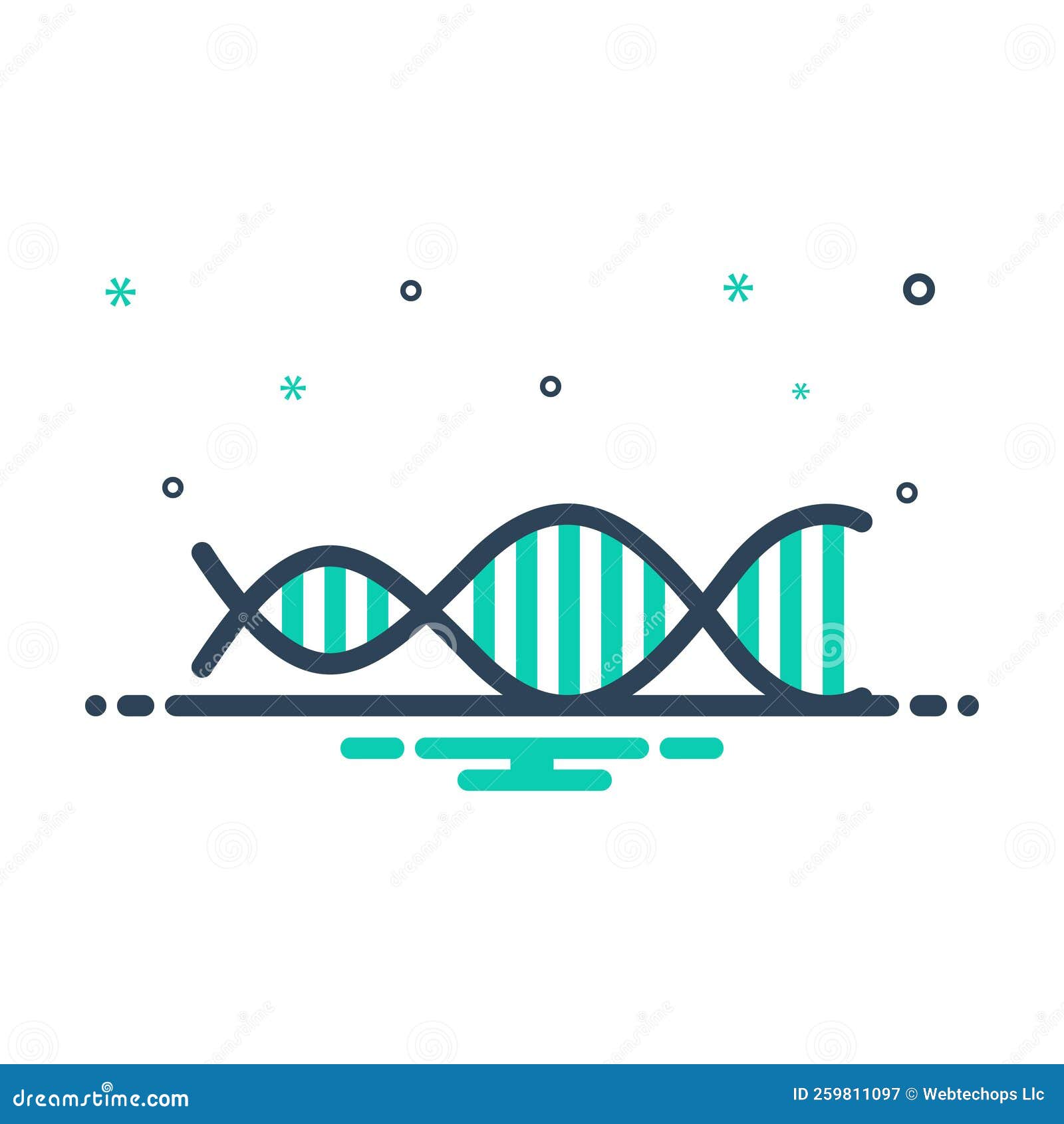 Mix Icon for Strand, Dna and Genetic Stock Illustration - Illustration ...