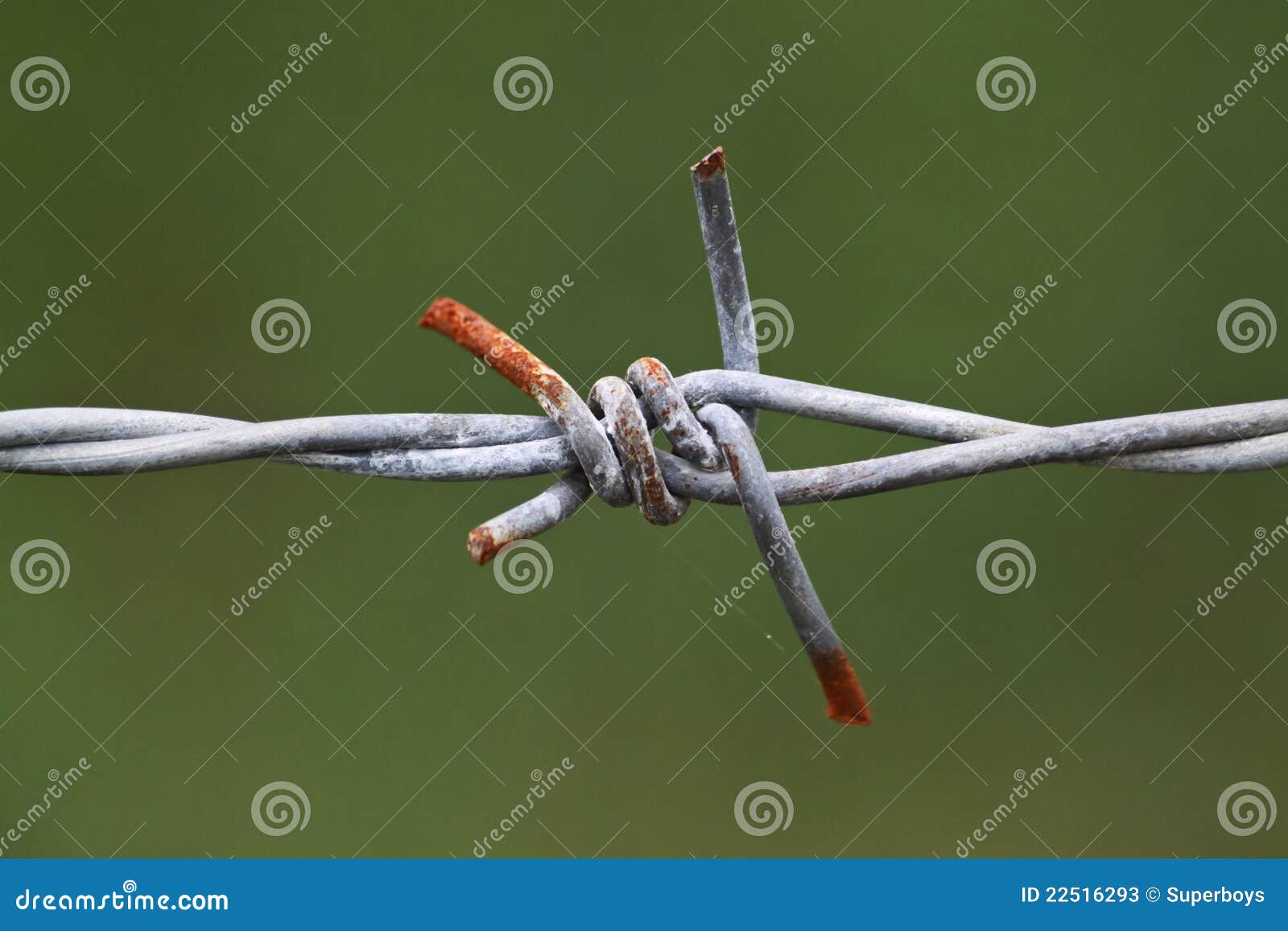 Strand of the Iron Wire on Green Background Stock Image - Image of ...