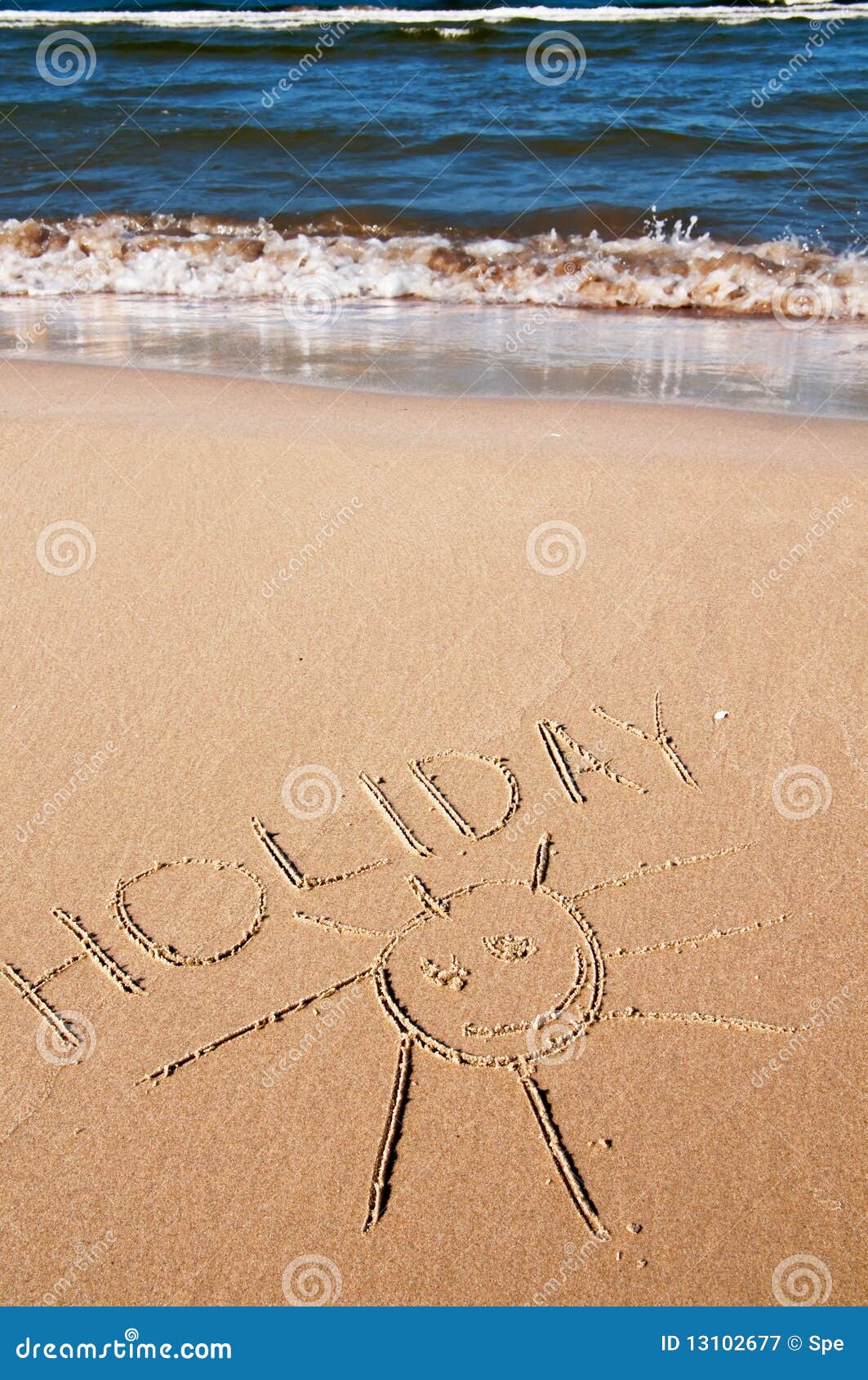 Strand tecknad sun fotografering för bildbyråer. Bild av enkelt - 13102677