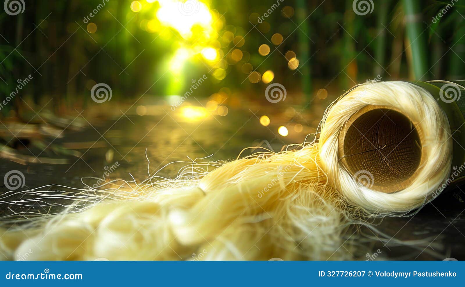 A Strand of White Yarn on the Ground Stock Image - Image of twine ...