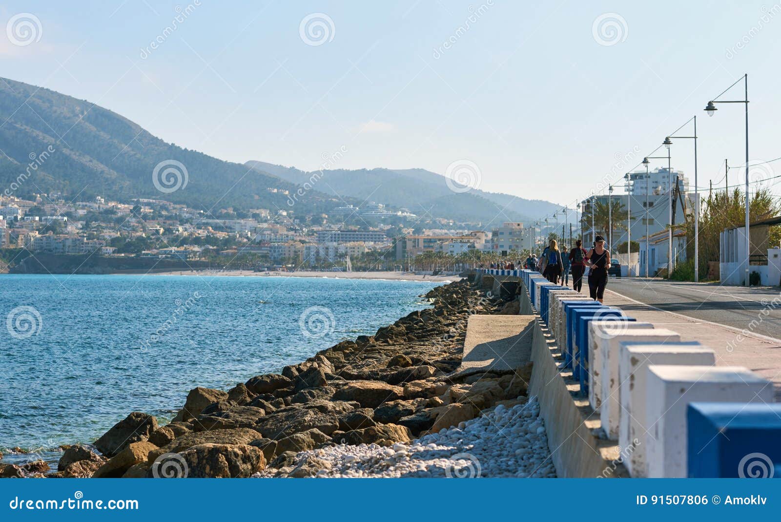 Strandboulevard Van Altea Stad Spanje Redactionele Foto - Image of palm ...