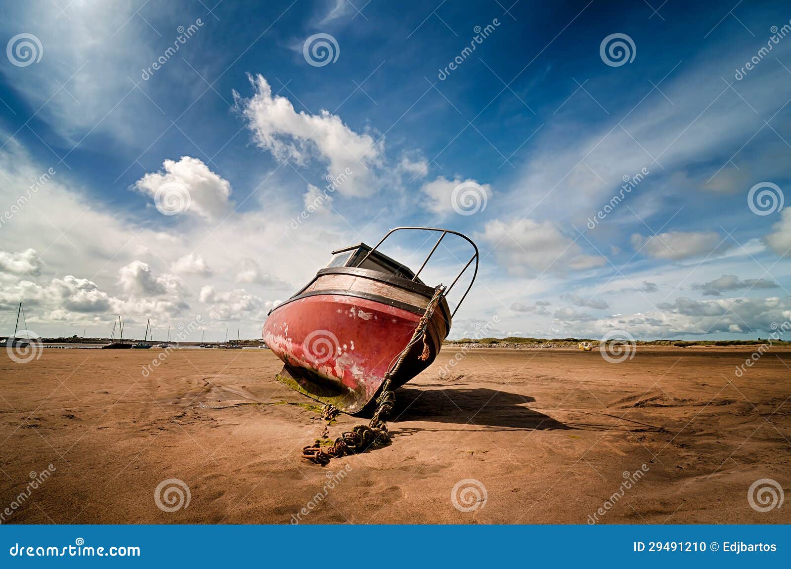 Stranded Boat stock photo. Image of harbour, blue, type - 29491210