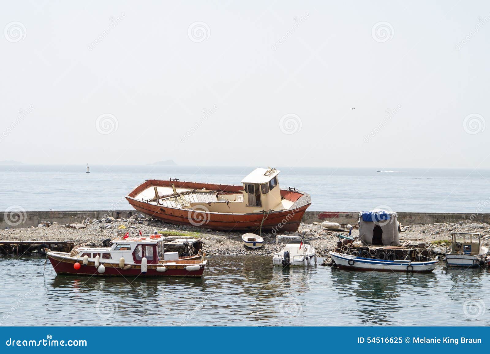 Stranded boats stock image. Image of boats, harbor, lying - 54516625