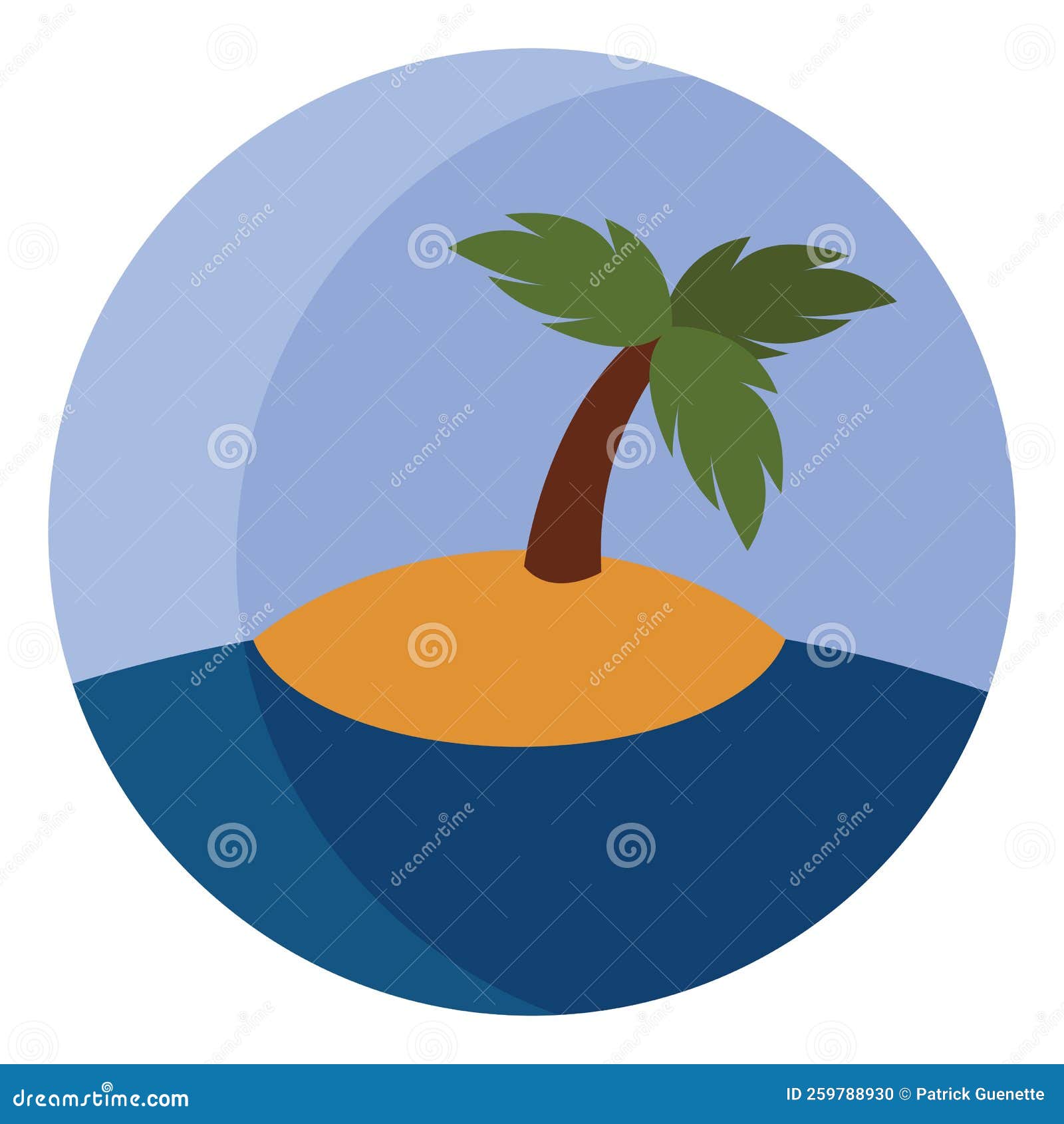 Island Icon Vector Sign And Symbol Isolated On White Background, Island ...