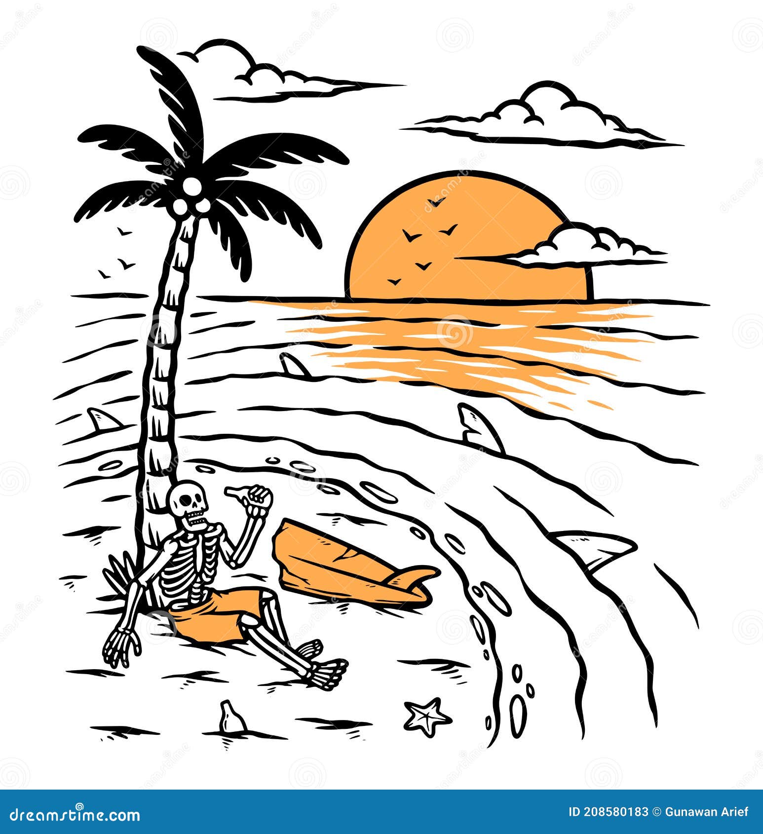 Stranded On The Island Illustration Cartoon Vector | CartoonDealer.com ...