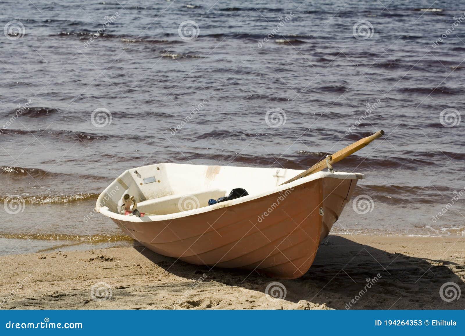 Stranded Row-boat on a Beach Stock Image - Image of ground, europe ...