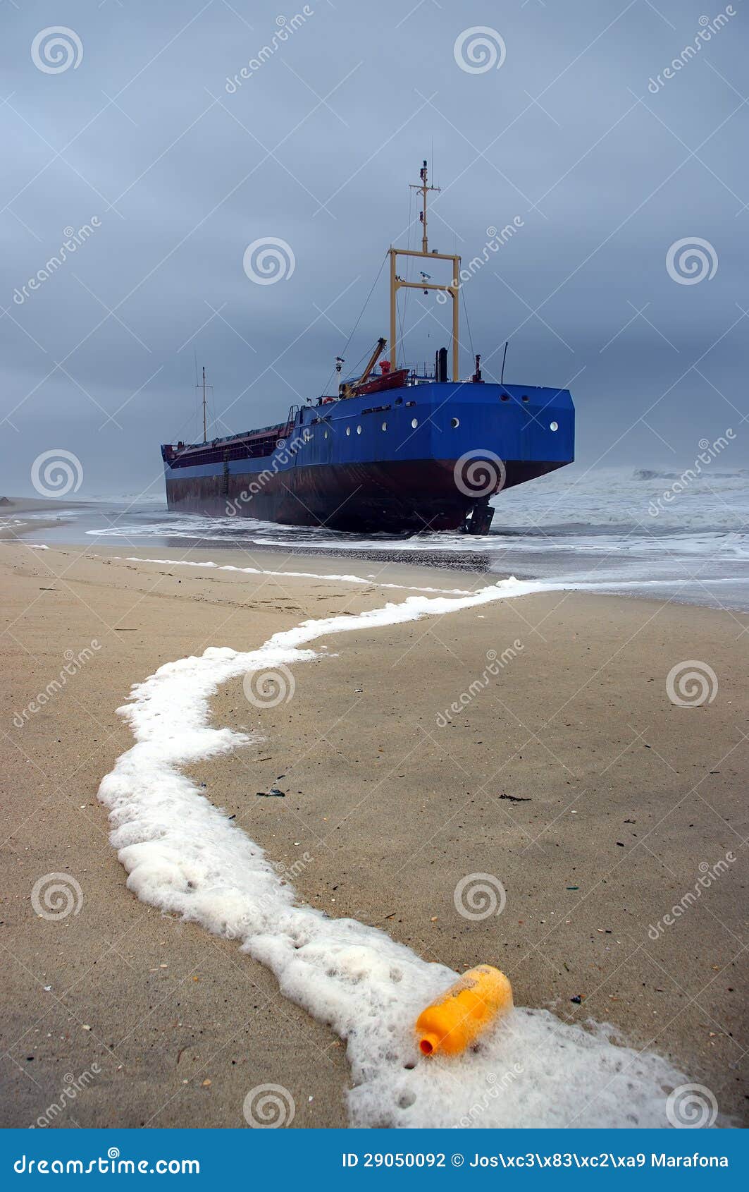 Stranded Ship stock photo. Image of water, coastline - 29050092