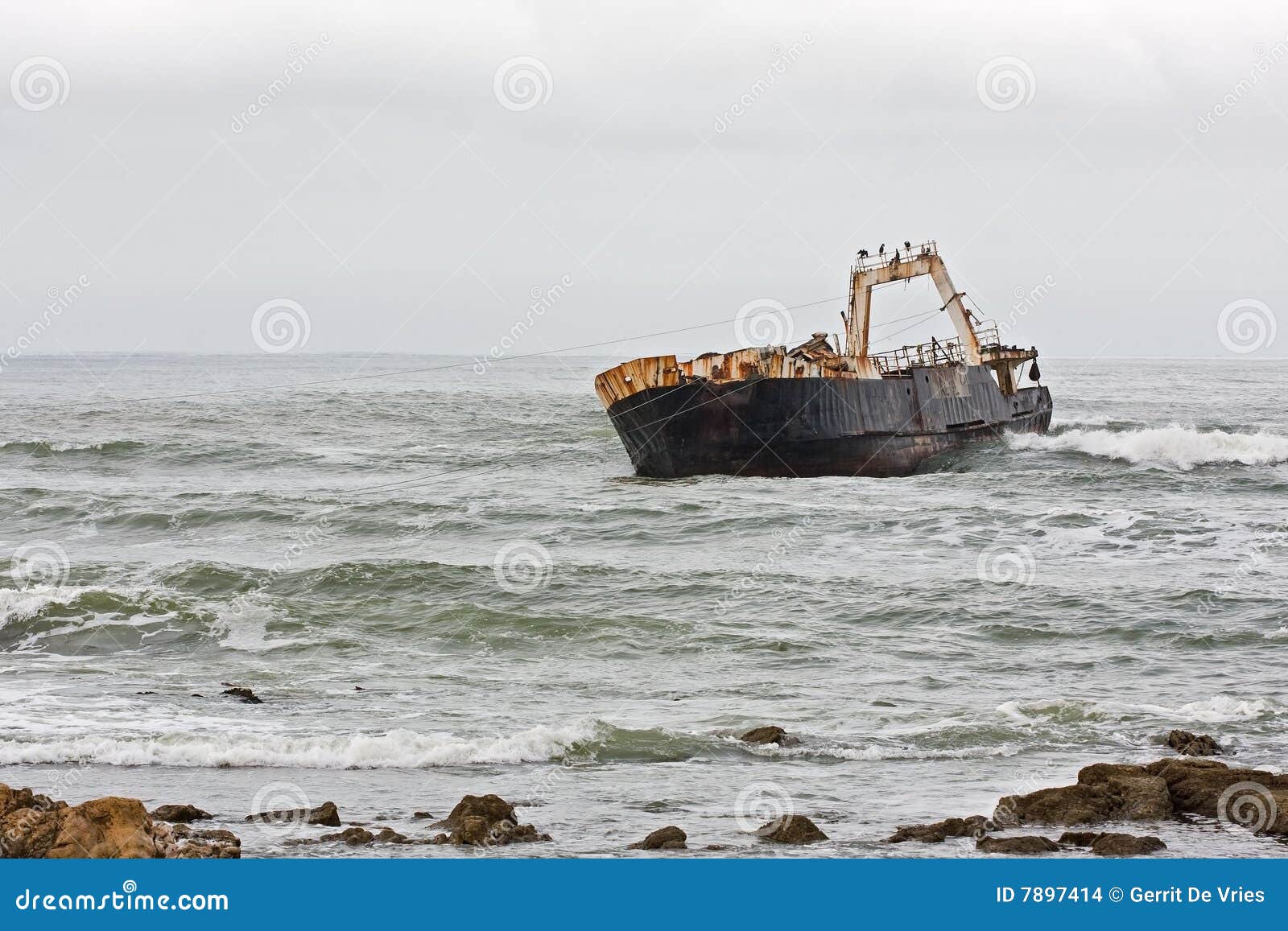 Stranded Ship stock photo. Image of white, stranded, water - 7897414