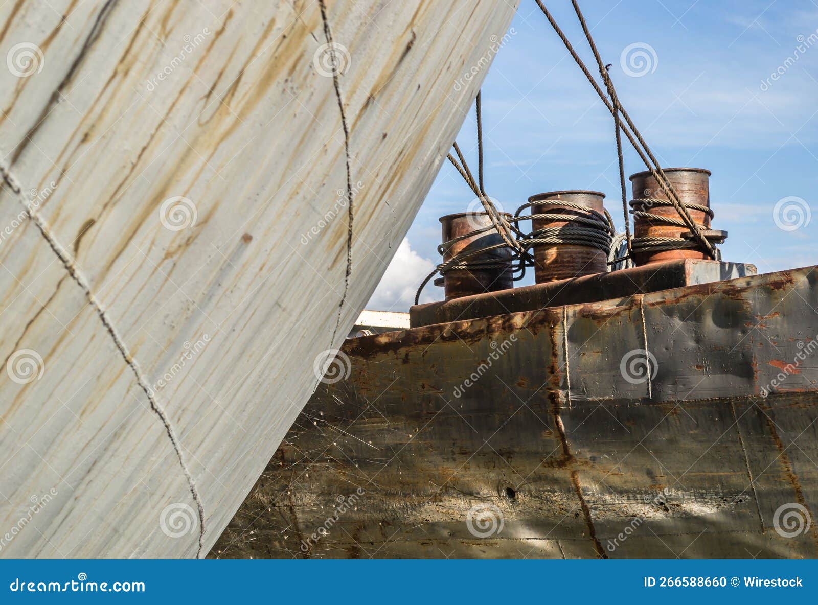 Stranded Ship on the Bank of the Danube River Stock Photo - Image of ...